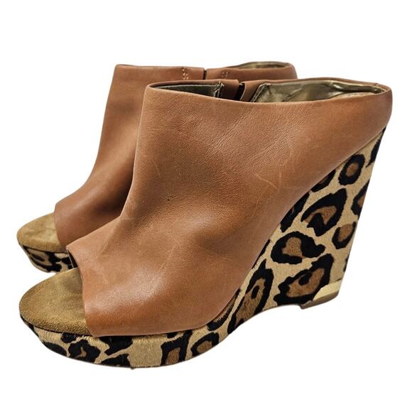 Sam Edelman | Shoes | Sam Edelman 7 Kylie Leopard Print Brown Leather ...